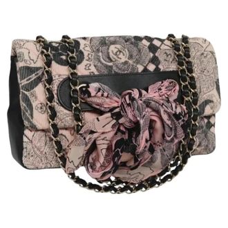 Chanel Pre-owned Vintage Schultertasche aus Cord - - Pre-owned - Damen - Rosa - ONE SIZE