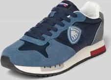 Blauer Sneaker mit Label-Details Modell QUEENS05