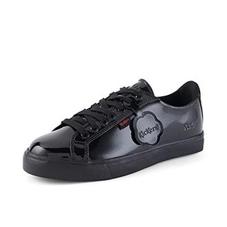 Kickers Tovni Lacer Baskets Basses pour Femme | Chaussures d&eacute;contract&eacute;es, Noir Verni, 40 EU