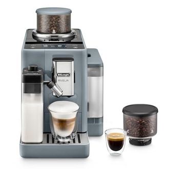 DeLonghi Rivelia EXAM440.55.G Kaffeevollautomat mit LatteCrema Milchsystem, Wechselbarer Bohnenbeh&auml;lter, 16 Kaffee- & Milchgetr&auml;nke auf Knopfdruck, Extra-Shot-
