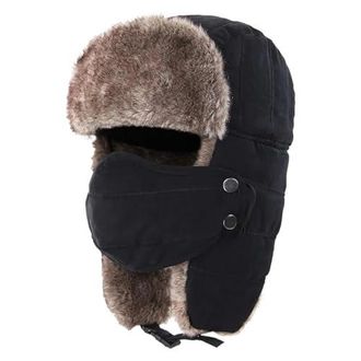 Generic Protections doreille coupe-vent dext&eacute;rieur avec masques amovibles, Noir, M