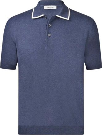 Gran Sasso Homme, Tops, Bleu, Taille: 3XL Polo &agrave; Manches Courtes avec Bordure Contrast&eacute;e