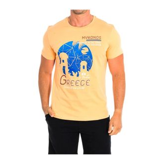 La Martina Homme, Tops, Orange, Taille: 2XL T-Shirt Manches Courtes