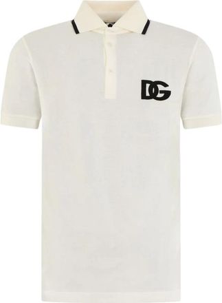 Dolce & Gabbana Homme, Tops, Blanc, Taille: L Polo Chemises