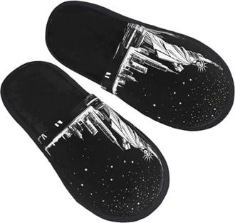 Generic Chaussures De Maison Ville De New York1 Antidérapantes Pantoufles Duveteux Shoes Chambre À Coucher Chaussures Pour Hôtels Hiver M