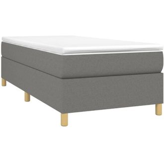vidaXL Bettgestell ohne Matratze Dunkelgrau 90x190 cm Stoff Vidaxl