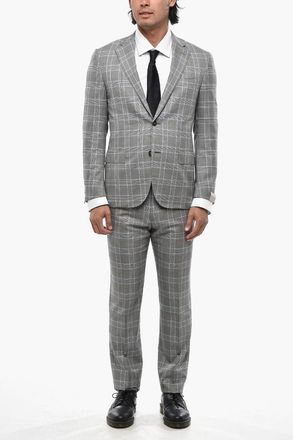 Corneliani Anzug aus Schurwolle ACADEMY mit District-Check-Muster Corneliani