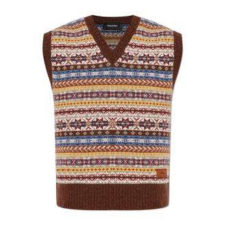 Dsquared2 Wollweste - - Knitwear - Herren - Mehrfarbig - M