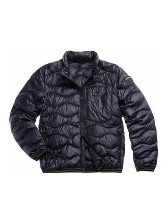Blauer Knielanger Mantel - Blau