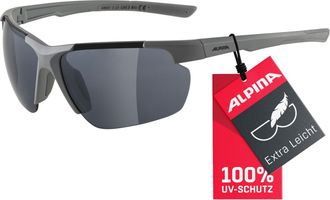 Alpina DEFEY HR - Verspiegelte und Bruchsichere Sport- & Fahrradbrille Mit 100% UV-Schutz Für Erwachsene, moon-grey matt