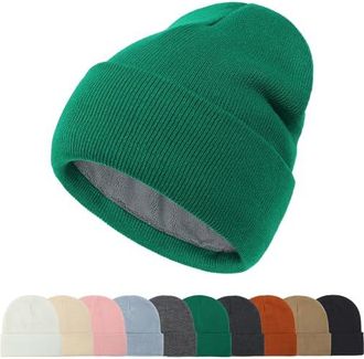 Dreshow Bonnet en Tricot Chaud pour Hommes et Femmes Bonnets Dhiver Unisexes Beanie Dhiver Extra Chaud pour le Temps Froid