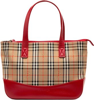 Burberry Shopper - Haymarket Check Canvas Tote - Gr. unisize - in Braun - für Damen