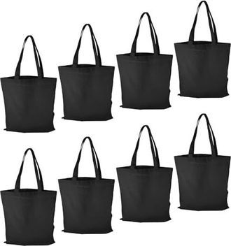 Soimiss 8 Pi&egrave;ces Sac Toile Vierges Grandes Sacs R&eacute;utilisables pour Bricolage Peinture Sublimation et Graffiti Multifonctions pour Courses et Rangement
