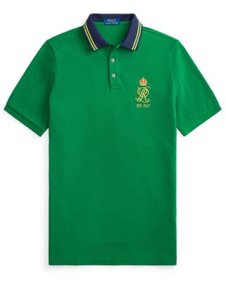 Ralph Lauren Piqu&eacute;-Poloshirt mit Wappen- und Monogramm-Stickerei, Classic Fit in