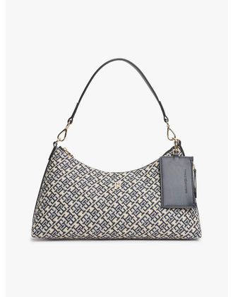 Tommy Hilfiger Icon - Sac port&eacute; &eacute;paule en jacquard - Bleu fonc&eacute;