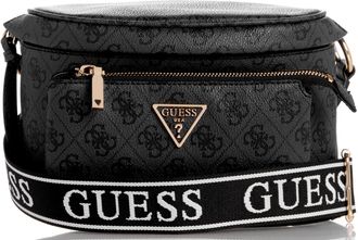 Guess Damen Power Play Sling Tragetuch, Crossbody-Tasche, Kohle-Logo