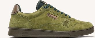 Faguo Baskets en cuir nubuck olive