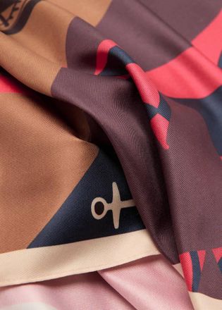 Mango Bedrucktes Satin-Halstuch rot - Damen - Einheitsgr&ouml;&szlig;e - MANGO