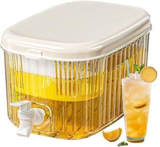 Generico Seau à boisson réfrigéré pour thé aux fruits, distributeur deau pour réfrigérateur avec robinet - Bouilloire à jus de fruits - Récipient de voyage pou