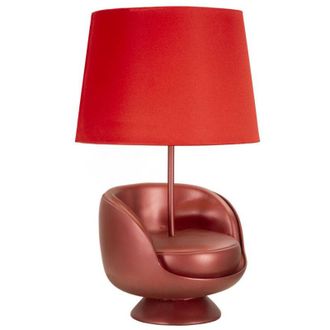 Paris Prix Lampe &agrave; Poser D&eacute;co Midcentury 43cm Rouge