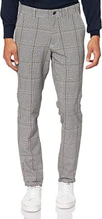 Jack & Jones Jjimarco Jjstuart AKM Bla/Yel Chck Noos Pantalon, Noir, 31W x 30L Homme
