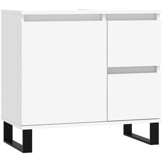 vidaXL Armoire de salle de bain blanc 65x33x60 cm bois ding&eacute;nierie