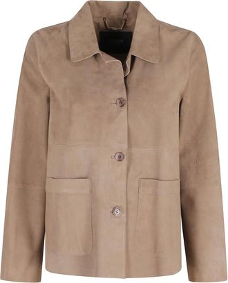 Seventy Femme, Vestes, Brun, Taille: 38 FR Giacca Camoscio