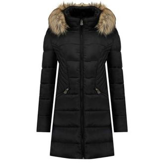 Canadian Peak Akapeak Lady - Parka Longue Epaisse Chaude Femme Automne Hiver - Manteau Fin Capuche Fausse Fourure - Blouson Coupe Vent - Doudoune Elegante Femmes (N