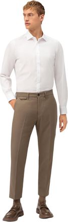 Olymp Herren Businesshemd Langarm Level Five,Einfarbig,Body fit,New York Kent-2,Weiss 00,42