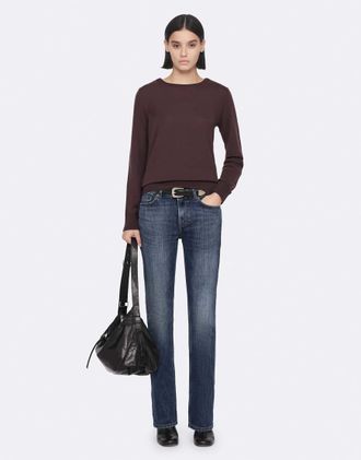 AllSaints Coyte sweat &agrave; col rond en violet vin
