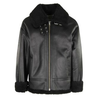Dunst Loose Fit Line Shearling Jacke - - Jackets - Herren - Schwarzk - XL