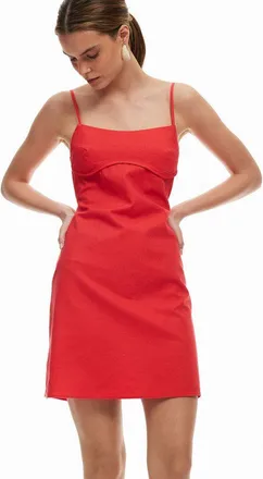 Koton Spaghettikleid Mini L&auml;nge Slim Spaghettikleid