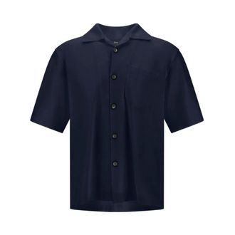 Herno Homme, Chemises, Bleu, Taille: XL Short Sleeve Chemises