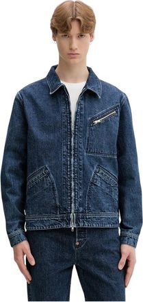 Kenzo Homme, Vestes, Bleu, Taille: S Veste utilitaire en denim japonais signature