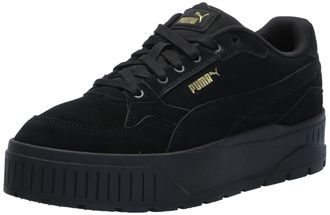 Puma Damen Karmen II Idol Sneaker, Veloursleder-Puma Black-Puma Black, 8.5