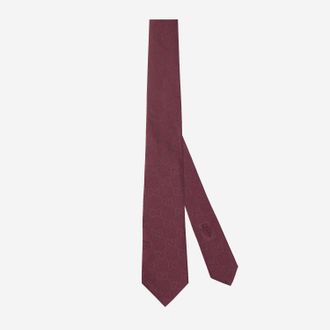 Gucci Mens Cotton And Silk Tie Burgundy Ties & Bow