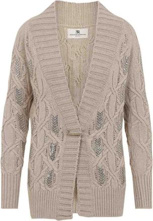 Ermanno Scervino Femme, Pulls, Rose, Taille: 36 FR Virgin Wool Cardigan