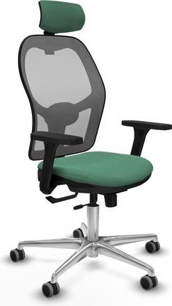 Piqueras y Crespo Ergonomischer Lumbalstuhl Jorquera mit 3D-Armlehnen und h&ouml;henverstellbarem Kopfteil und Neigungsverstellung. Ausgestattet mit Syncro/Traslack und inji