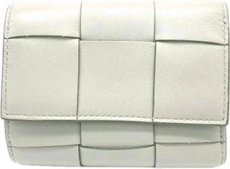 Bottega Veneta Portefeuille Pre-owned (tri-fold) - Femme - Pre-owned - Gris - Taille: ONE Size