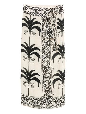 Johanna Ortiz Significado Poderoso midi skirt - Nude