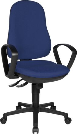 Topstar Topstar Support SY Bürostuhl, Schreibtischstuhl, inkl. Armlehnen B2(B), Bezugsstoff blau, 55 x 58 x 113 cm
