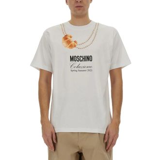 Moschino Colazione T-Shirt - - Tops - Herren - Wei&szlig; - XL