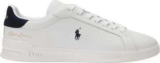 Polo Ralph Lauren Homme, Chaussures, Blanc, Taille: 44 EU Heritage Court II Leather Baskets