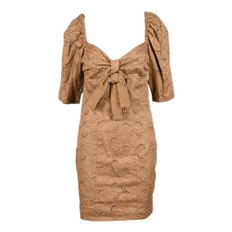 Giulia N Couture Baumwoll Elasthan Kleid f&uuml;r Frauen - - Dresses - Damen - Braun - S