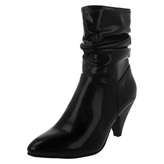 Spot On Bottes Souples Femme - Noir - Noir Verni, 42 EU