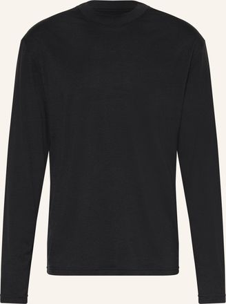 super.natural Longsleeve Casual Mit Merinowolle schwarz