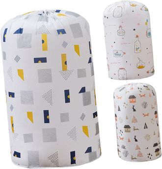 Artibetter 3 St&uuml;ck Runde Kordelzug aufbewahrungstaschen f&uuml;r Bettzeug und Decken Faltbare Leichte Heim Organizer mit Gro&szlig;em &Ouml;ffnungsdesign wasserdichte Quilt aufb