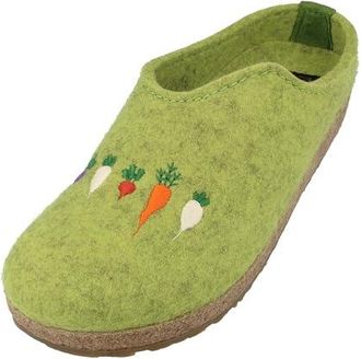 Haflinger Chaussons Mixte Adulte Grizzly R&uuml;bli 741042, Pointure:38 EU, La Couleur:Vert