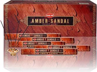 Hem Hem Amber Sandal R&auml;ucherst&auml;bchen, 5 x 20 Packungen &agrave; 100 St&uuml;ck