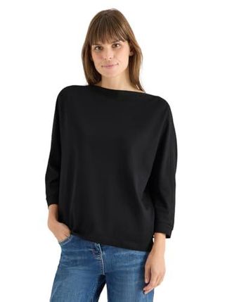 Cecil 3228710 Chemise Chauve-Souris avec Ruban adh&eacute;sif, Noir, M Femme